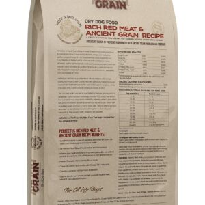 Perfectus Rich Red Meat and Ancient Grain Recipe - Natural, Non GMO, High Protein Premium Dry Dog Food 25 lbs Bag