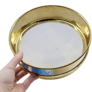 Test Sieve, 8 Inch - Full Height - ASTM No. 35 (500µm) - Brass Frame with Stainless Steel Wire Mesh - Eisco Labs