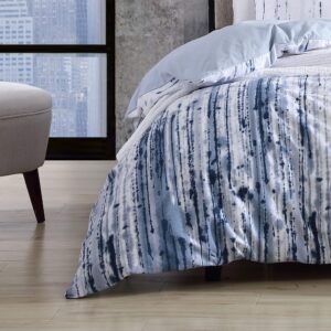 City Scene - King Duvet Cover Set, Reversible Cotton Bedding with Matching Shams, Modern Home Decor (Sokal Blue, King)