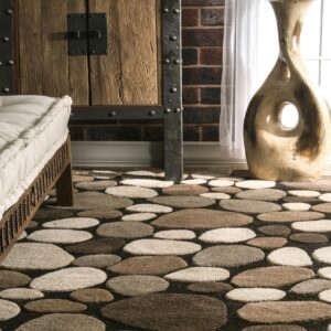 nuLOOM Hand Tufted Pebbles Runner Rug, 2' 6" x 6', Natural