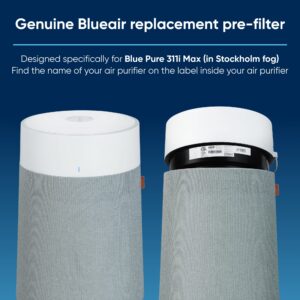 BLUEAIR Genuine Pre-Filter Blue Pure 311i Max Air Purifier, Washable Fabric, Limestone Beige