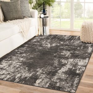 luxe weavers lagos collection dark grey 2x3 abstract area rug