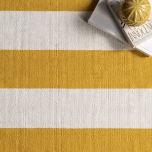 nuLOOM Gracen Cotton Stripe Runner Rug, 2' x 6', Yellow