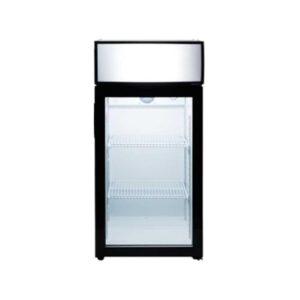 glass door countertop display beverage cooler, merchandiser refrigerator; 2.8 cubic ft.