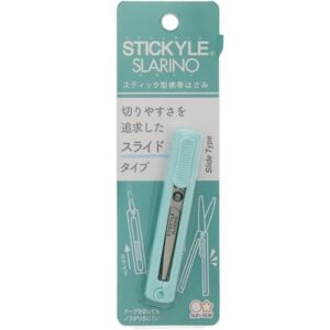 sun-star slarino travel ready compact scissors - pocket sized & portable, light green s3720012 (authentic hologram for us and eu only)