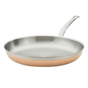 hestan - copperbond collection - 100% pure copper frying pan, induction cooktop compatible, 12.5-inch