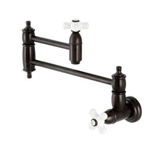 kingston brass ks3105px restoration pot filler, oil rubbed bronze