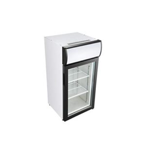 Glass Door Countertop Display Beverage Cooler, Merchandiser Refrigerator; 2.8 Cubic Ft.