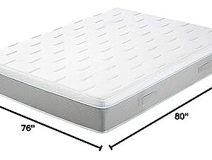 Mellow 12 Inch Olaf Gel Memory Foam Mattress with Cooling Fabric, Made in USA, CertiPUR-US Certified Foams, Oeko-TEX Certified Eco Cover, Quilted Comfort Top, King,Grey