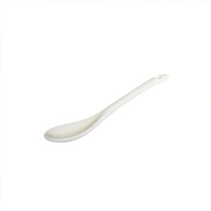 Xmomx 4 pcs Porcelain Egg Spoons Ceramic Spoons White 5 inch Coffee Dessert Yogurt Tea milky tea