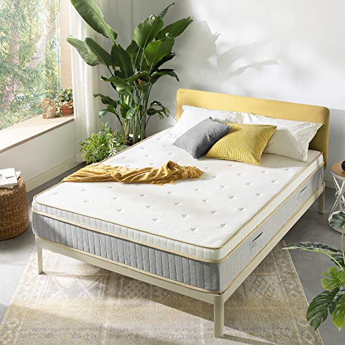 Mellow 12 Inch LAGOM Elite Hybrid Mattress, Made in USA, CertiPUR-US Certified Foams, OEKO-TEX Certified Eco Cover, Green Tea Infused Memory Foam and Pocket Springs, Quilted Comfort Top, King