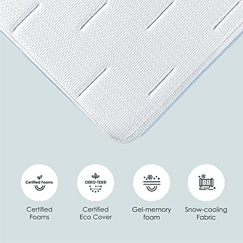 Mellow 12 Inch Olaf Gel Memory Foam Mattress with Cooling Fabric, Made in USA, CertiPUR-US Certified Foams, Oeko-TEX Certified Eco Cover, Quilted Comfort Top, King,Grey