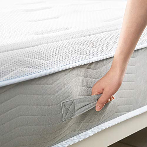 Mellow 12 Inch Olaf Gel Memory Foam Mattress with Cooling Fabric, Made in USA, CertiPUR-US Certified Foams, Oeko-TEX Certified Eco Cover, Quilted Comfort Top, King,Grey