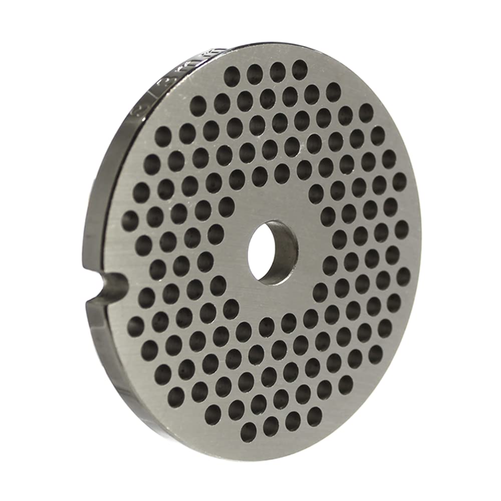 National Band Saw Grinder Plate for #8 Grinders, Fits Most #8 Size Grinders, with 1/8" Holes, Reversible, Stainless Steel - GP8-18