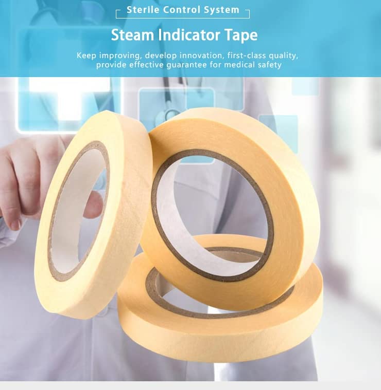 Autoclave Tape - Steam Sterilisation Indicator Tape 19mm x 50m (4pcs)