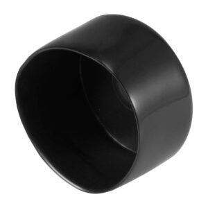 uxcell 8pcs rubber end caps 2"(50mm) id vinyl round end cap cover screw thread protectors black