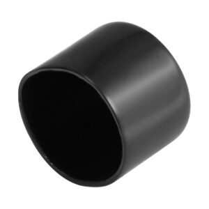 uxcell 4pcs rubber end caps 60mm id vinyl round end cap cover screw thread protectors black