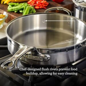 Hestan - ProBond Collection - Professional Clad Stainless Steel Sauté Pan, Induction Cooktop Compatible, 3.5 Quart