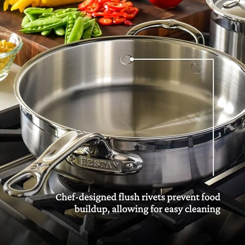 Hestan - ProBond Collection - Professional Clad Stainless Steel Sauté Pan, Induction Cooktop Compatible, 3.5 Quart