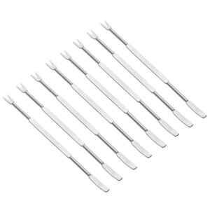 8 pieces seafood tools seafood forks lobster forks crab forks nut forks stainless steel seafood forks seafood picks, silver