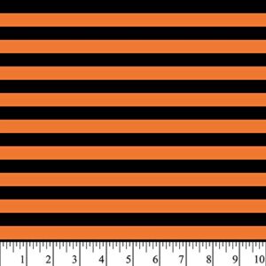 halloween stripes cotton fabric, precut 1 yard pieces