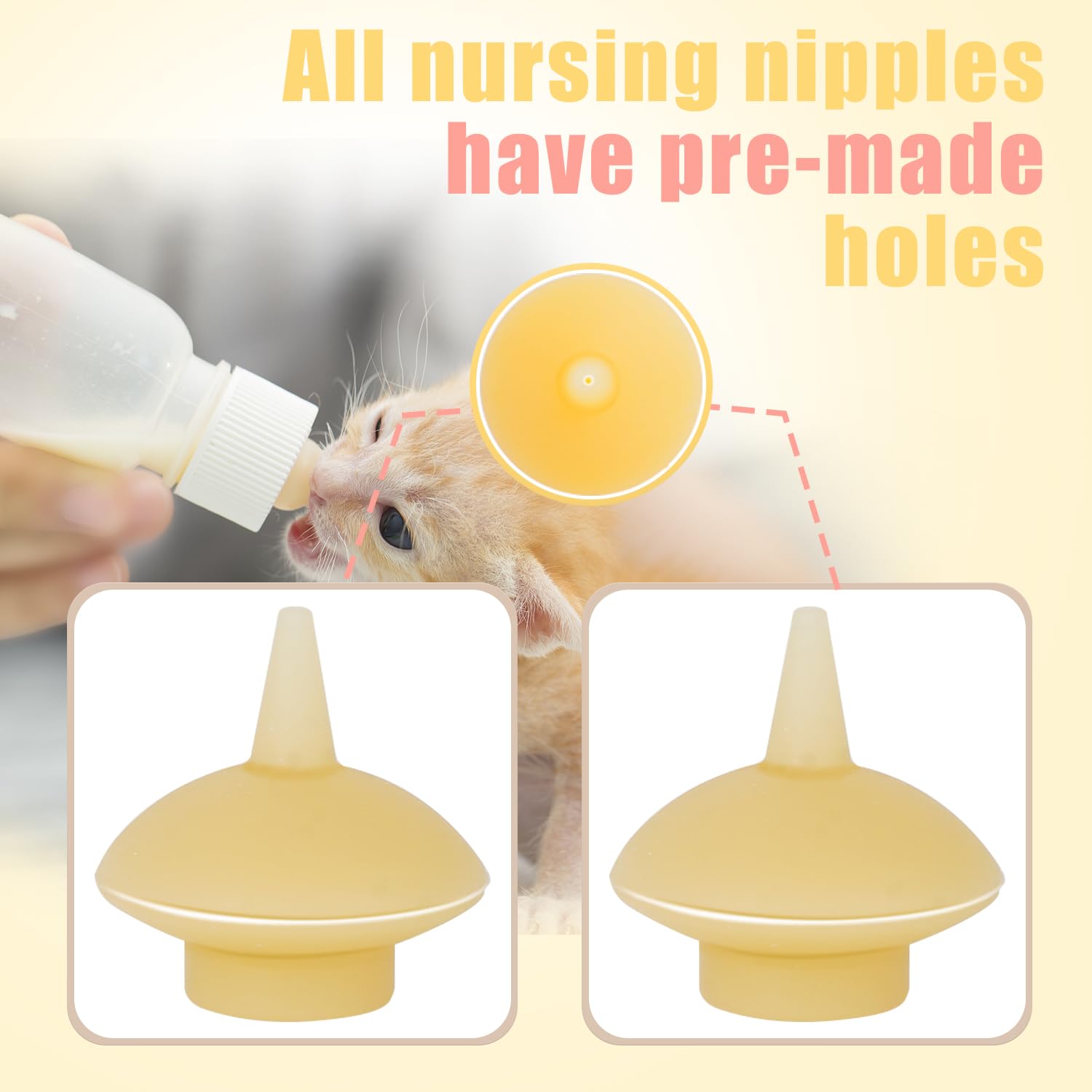 Xuanda Mini Pet Feeding Bottle and Syringes with Nipples for Small Cat Dog Animals (Model 4)