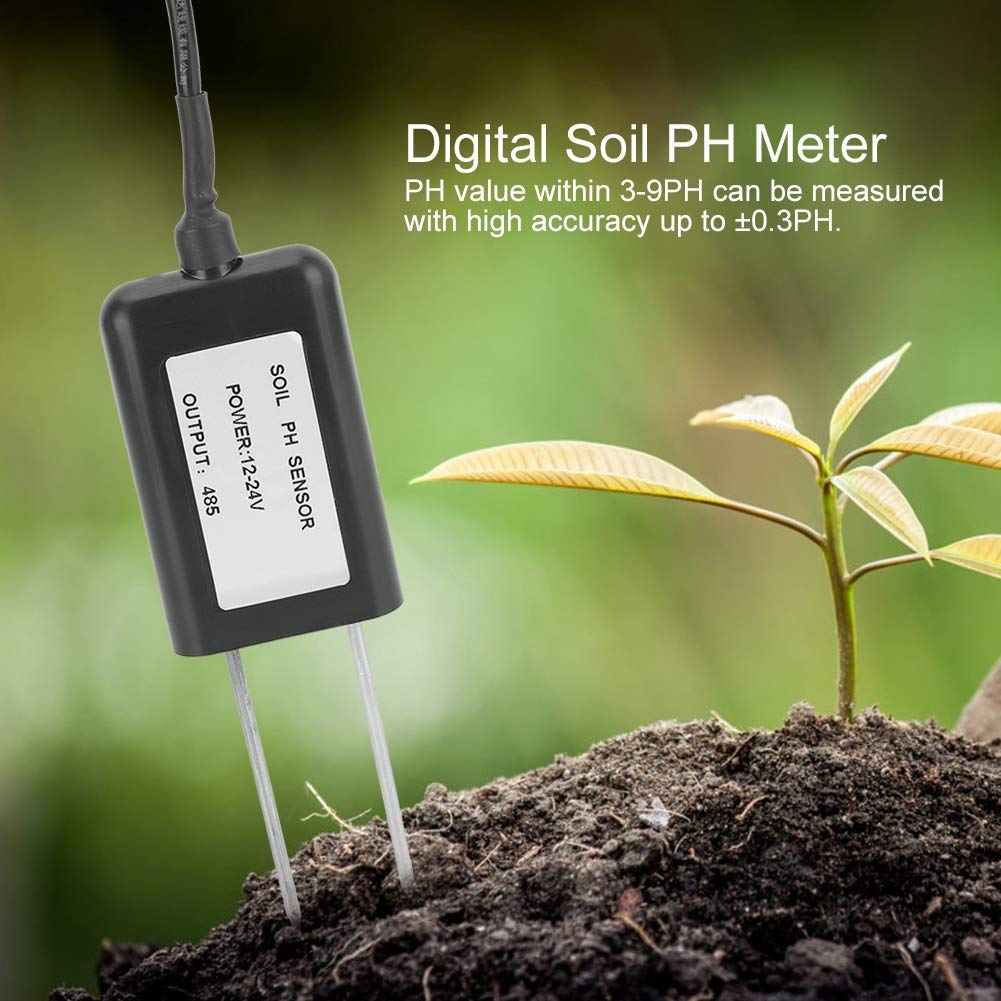 Taidda- Soil Ph Sensor, Soil Meters Rs485/0-5V / 0-10V / 4-20Ma Output Easy to Operate High Density Epoxy Resin Soil Ph Sensor, Soil Ph Meter, for Flowers and Vegetables Plant Culture