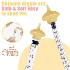 Xuanda Mini Pet Feeding Bottle and Syringes with Nipples for Small Cat Dog Animals (Model 4)