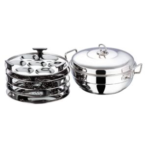 vinod stainless steel multi kadahi, idli, dhokla maker, induction friendly (sandwich bottom)