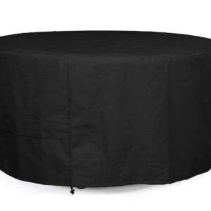 Covermates Round Accent Table Cover - Patio Outdoor Furniture Cover, Water Resistant Outdoor Ottoman/Side Table Cover, Ultima 600D Polyester, 30DIAMETER x 25H, Ripstop Black