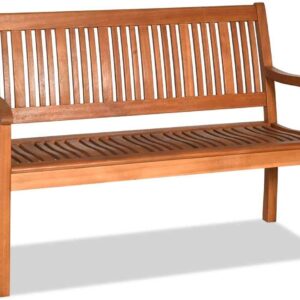 LDAILY Moccha Wood Outdoor Bench, Multi-use, Sturdy and Durable, Easy Assembly, Natural Teak Material, Ideal for Garden, Patio, Porch