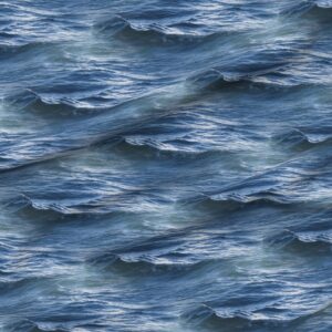 Spoonflower Fabric - Ocean Water Sea Waves Blue Nautical Aquatic Printed on Petal Signature Cotton Fabric Fat Quarter - Sewing Quilting Apparel Crafts Decor