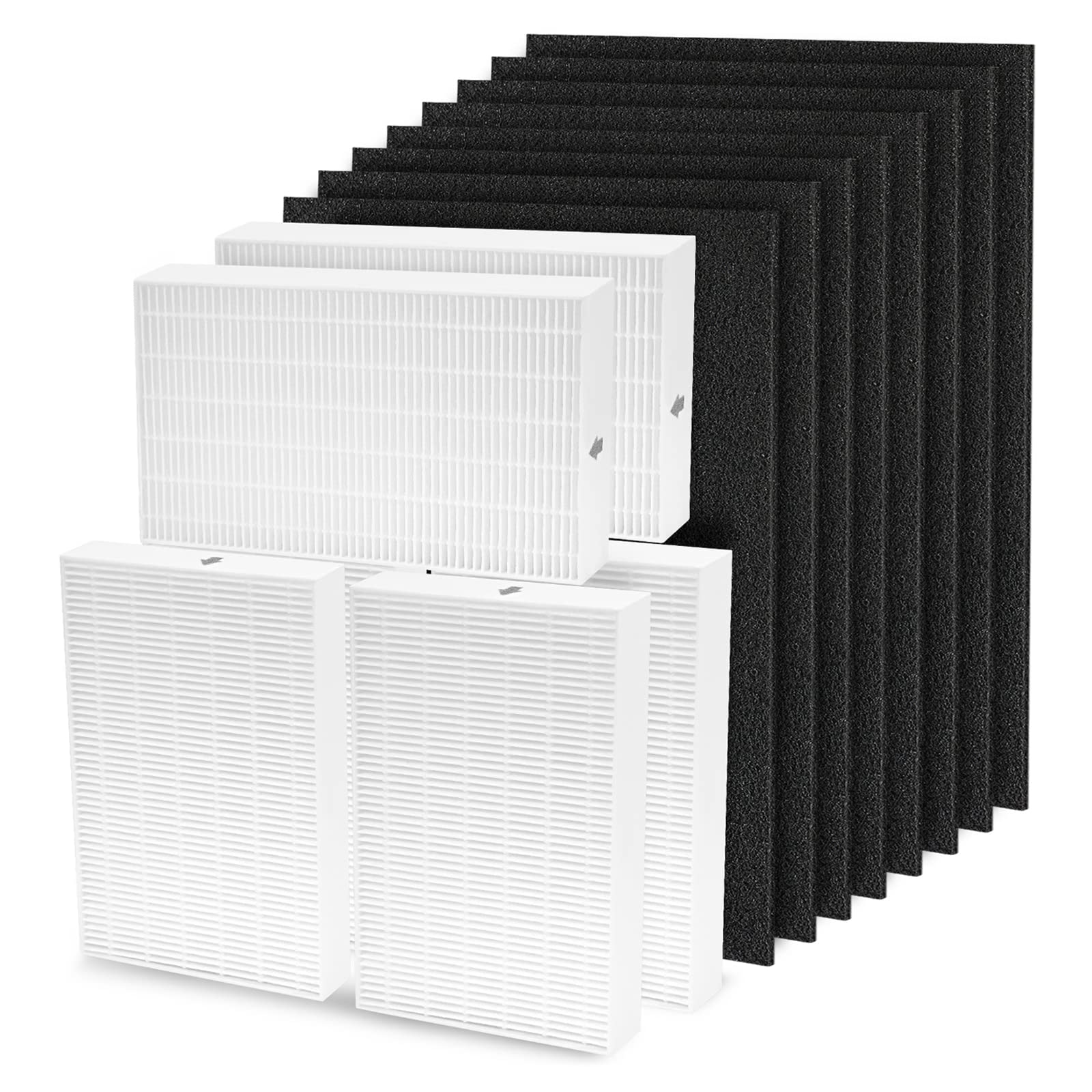 HPA300 HEPA Filter R Replacement for Honeywell HPA300, HPA200, HPA100, HPA090 Series Air Purifiers, Replace #HRF-R3, HRF-R2, HRF-R1 (6 HEPA Filter R + 8 Activated Carbon Pre-Filter)