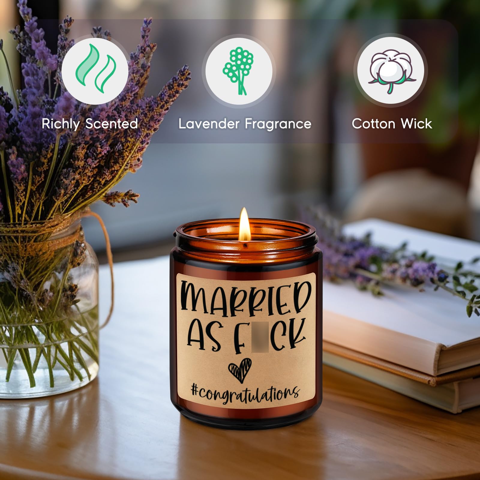 GSPY Wedding Candles, Wedding Gifts, Honeymoon Gifts, Wedding Gifts for Couple, Wedding Gifts for Newlyweds - Wedding Gift, Newlywed Gifts for Couples, Funny Wedding Gifts for Bride & Groom