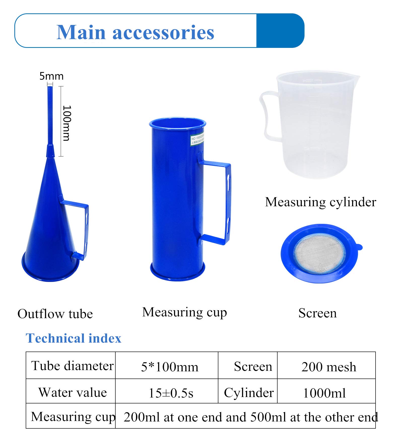 YUCHENGTECH Mud Hydrometer Mud Tester Slurry Test Kit Sand Content Kit Mud Tester Viscosimeter Sand Content Meter (Kit)