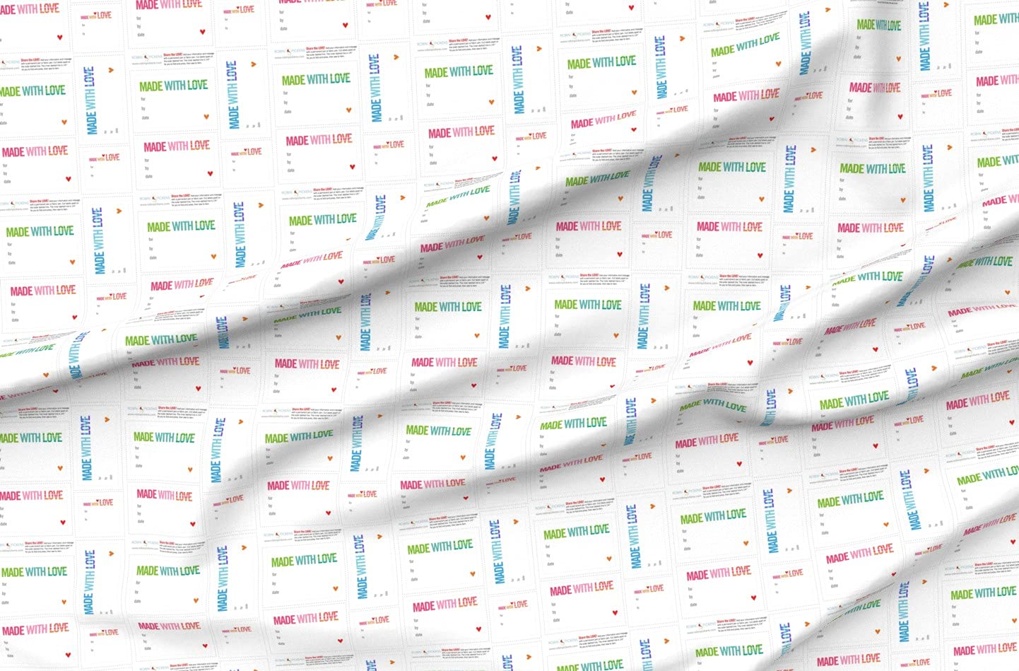 Spoonflower Fabric - Quilt & Love Label Sewing Printed on Petal Signature Cotton Fabric Fat Quarter - Sewing Quilting Apparel Crafts Decor