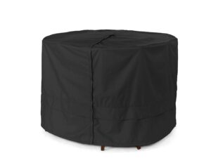 covermates round poker table cover – heavy-duty polyester, weather resistant, covered mesh vent, outdoor living cover, 54diameter x 25h, ripstop black