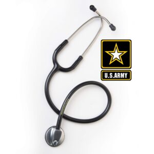 u.s. army cardiology stethoscope single head for medical and clinical use - 27 inch