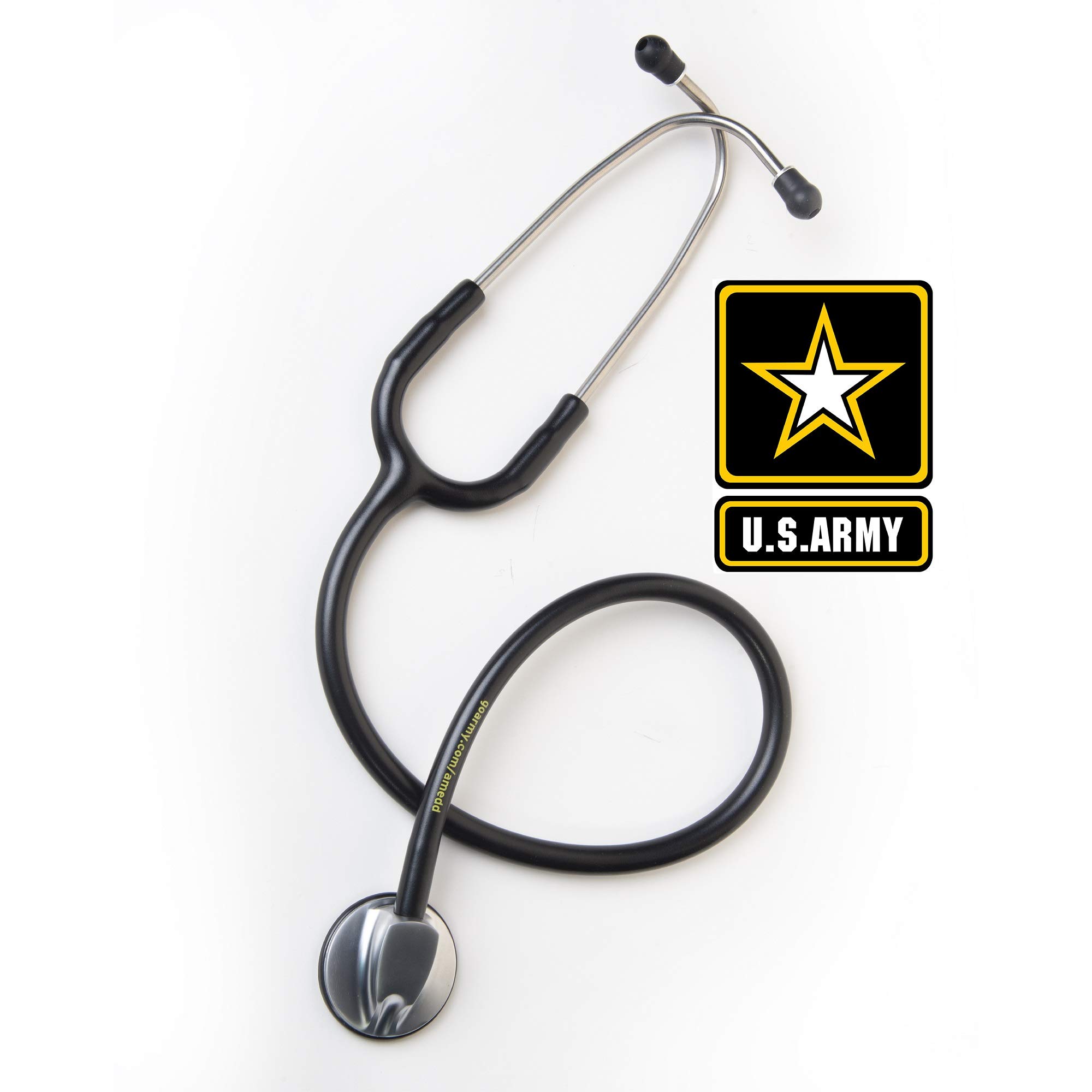 U.S. Army Cardiology Stethoscope Single Head for Medical and Clinical Use - 27 inch