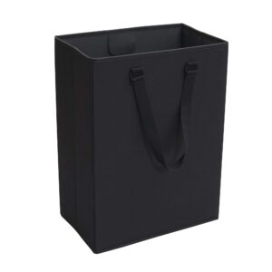 household essentials black recycler bag | reusable grocery bin