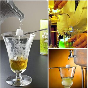 Absinthe Spoon Stainless Steel Absinthe Fountain Accessory Absinthe Dripper for Absinthe Glasses Sugar Cube Silver