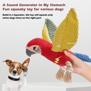 Squeaky Dog Toys Dog Chew Toy for Aggressive Chewers Dog Teethbrush Dental Chew Toy for Small Medium Large Doggy or Puppy Parrot