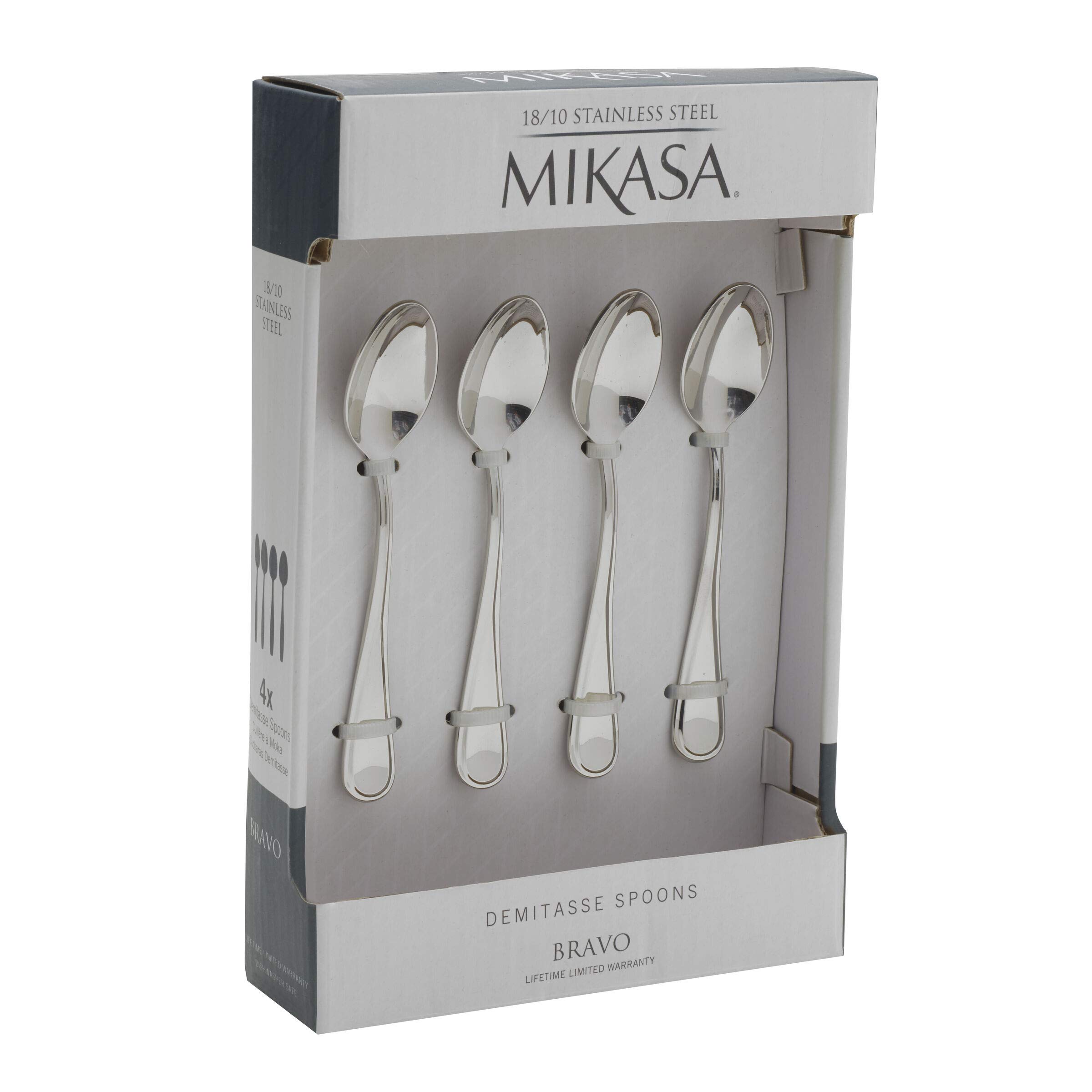 Mikasa Bravo 18/10 Stainless Steel Coffee Spoon, Set of 4