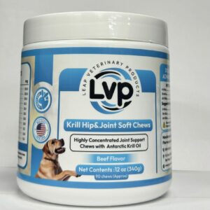 Pet Hip & Joint Supplements - Krill Oil and Glucosamine for Dogs Soft Chews, Joint Supplement for Dogs with Krill Oil,Glucosamine, Chondroitin, MSM, Turmeric, Anti Inflammatory, Mobility (Beef 90ct)