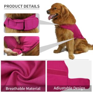 cattamao Comfort Dog Anxiety Relief Coat, Dog Anxiety Calming Vest Wrap for Thunderstorm,Travel,4th of July Fireworks,Vet Visits,Separation Anxiety Relief for Dogs (S, Rose)