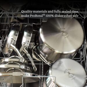 Hestan - ProBond Collection - Professional Clad Stainless Steel Sauce Pan, Induction Cooktop Compatible, 3 Quart