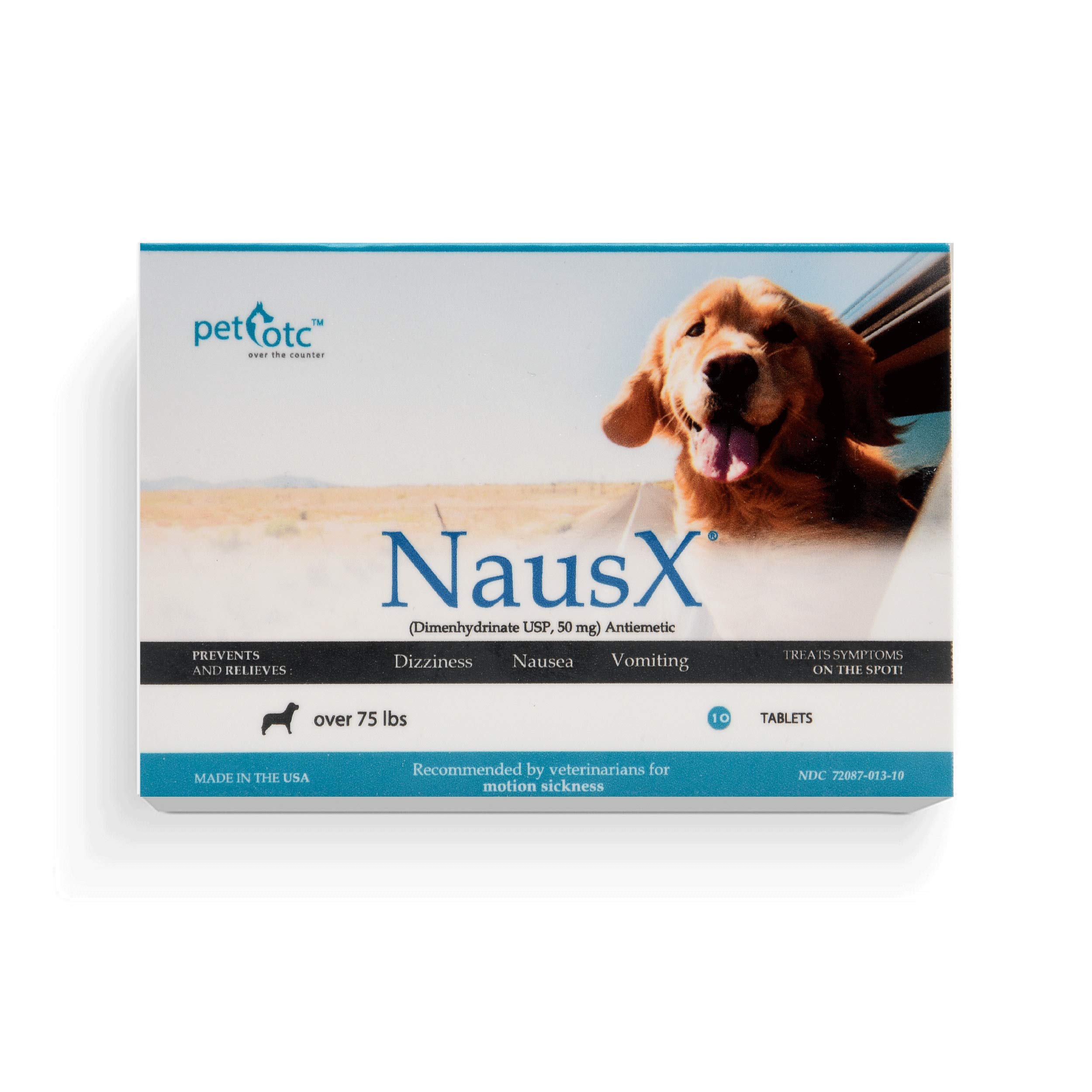 Nausx (51-90lbs Anti Nausea/Motion Sickness Treatment and Preventative for Dogs (NSXL)