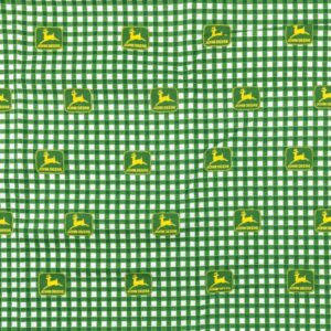 1/2 Yard - John Deere Farm Tractor Gingham Check Cotton Fabric - Officially Licensed (Great for Quilting, Sewing, Craft Projects, Throw Blankets & More) 1/2Yard X 44"