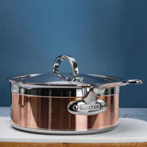 Hestan - CopperBond Collection - 100% Pure Copper Sauce Pan, Induction Cooktop Compatible, 3 Quart