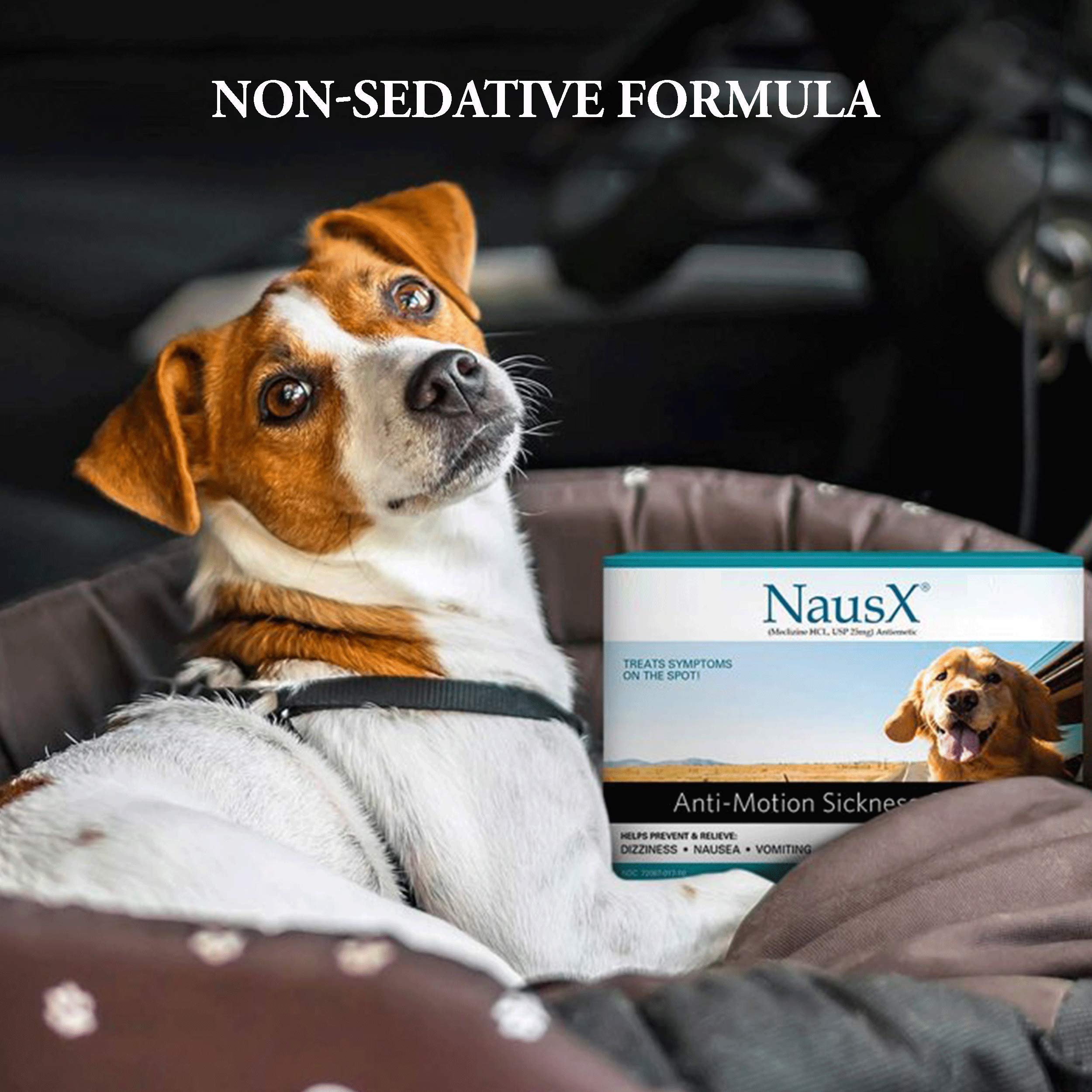 Nausx (51-90lbs Anti Nausea/Motion Sickness Treatment and Preventative for Dogs (NSXL)